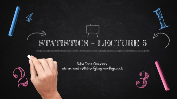 Statistics - Lecture 5 | Genially