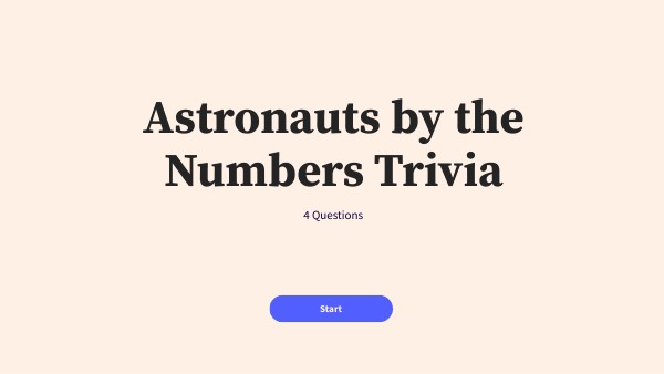FS - Astronauts by the Numbers Trivia