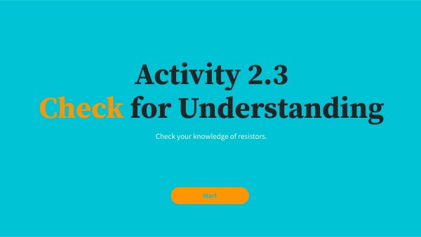 ME - Act 2.3 Check for Understanding