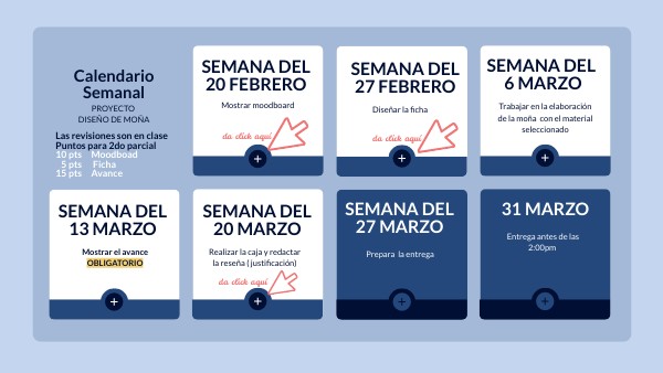 CALENDARIO SEMANAL | Genially