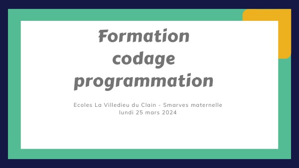 Ecole pilote TNE Codage programmation
