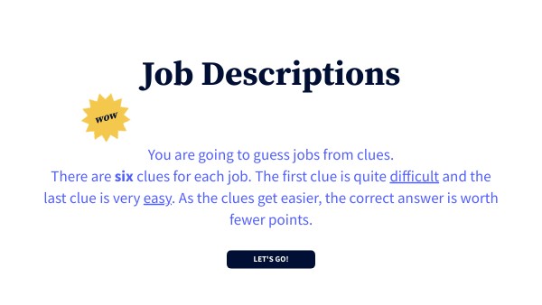Job Descriptions | Genially