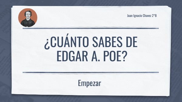 Quiz Edgar Allan Poe | Genially