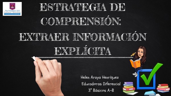 INFORMACIÓN EXPLÍCITA 3° BÁSICOS