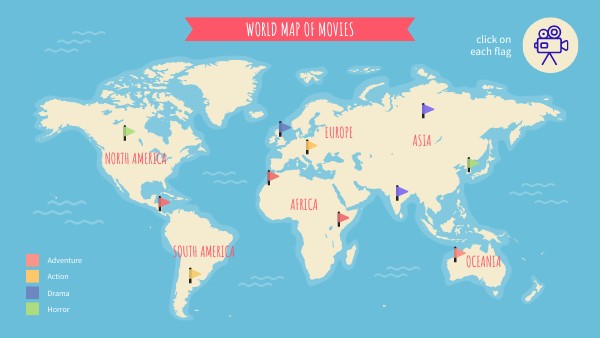 World map of movies