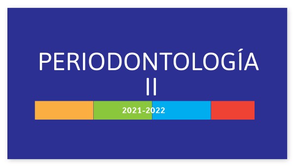 Periodontología II