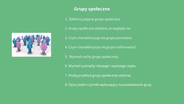 Grupy społeczne 2e | Genially