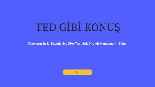 Ted Gibi Konuş Zihin Haritası | Genially