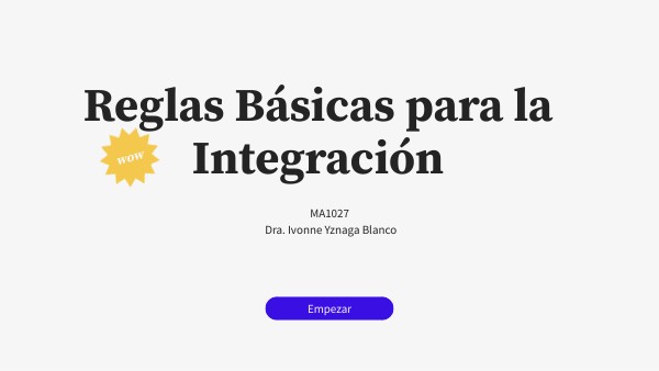 Reglas básicas de integración | Genially