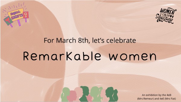 Présentation "8th March exhibition" | Genially