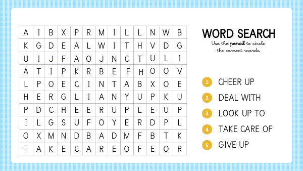 PHRASAL VERBS WORD SEARCH | Genially