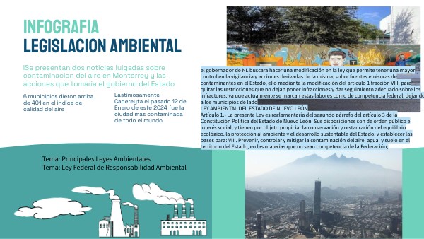Infografía de legislación ambiental | Genially