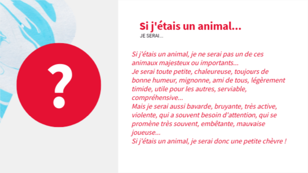 SI JETAIS UN ANIMAL