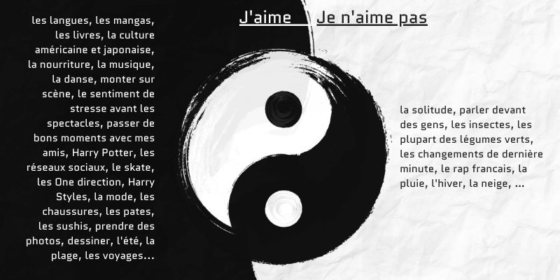 JAIME OU JE NAIME PAS