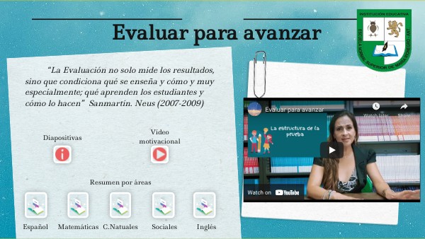 Evaluar para avanzar.