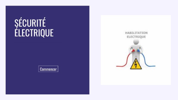 Chef d'œuvre sur l'habilitations electriques | Genially
