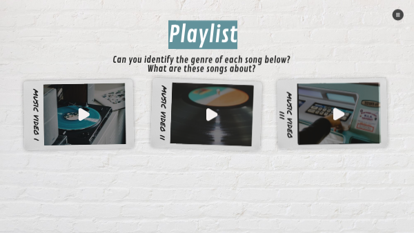 Unit 3 Part 1: Entertainment: Favorite Music/Song | Genially