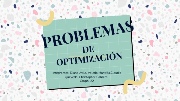 Problemas de optimización | Genially