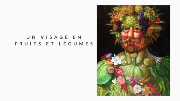 visage en fruits et légumes
