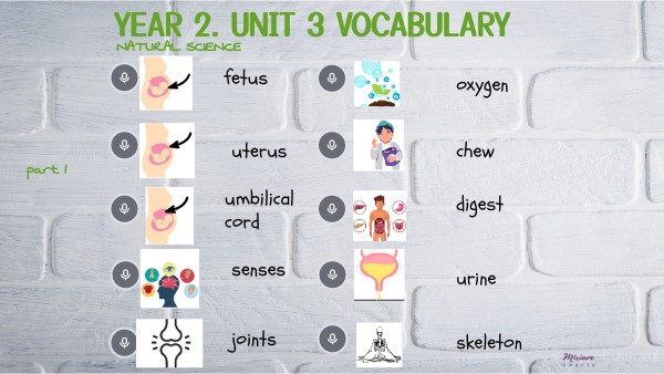Y2. VOCABULARY NATURAL SCIENCE U3