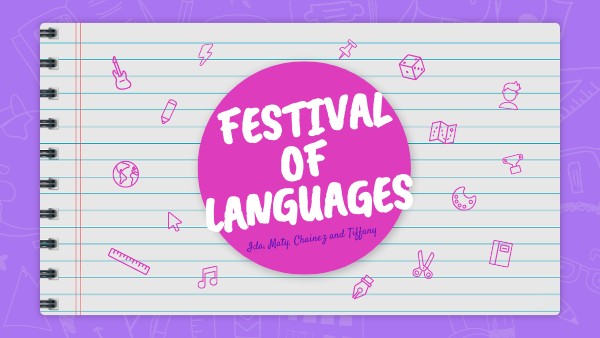 Festival languages | Genially