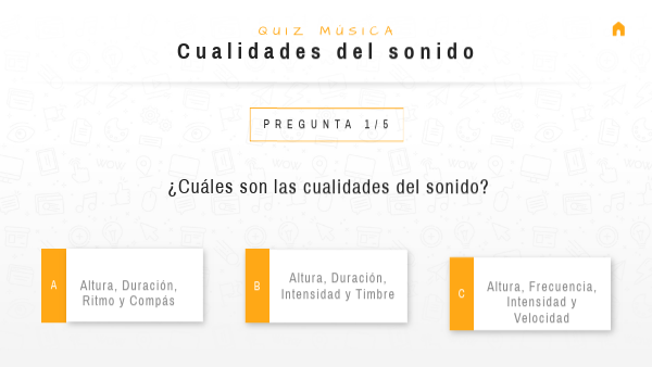 Cualidades del sonido Quiz | Genially