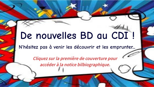 de nouvelles BD au CDI | Genially