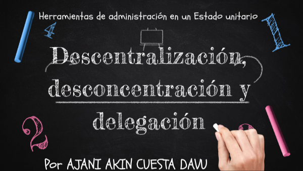 Descentralización, desconcentración y delegación