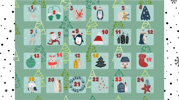 Christmas advent calendar 6eme modifiable