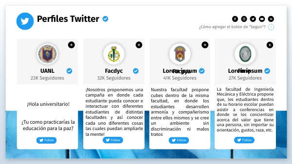 TWITTER PERFILES UANL