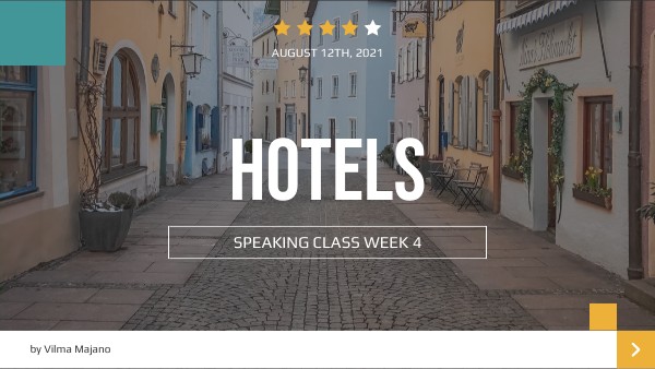 Hotels Speaking Class | Genially