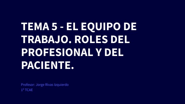 TEMA 5 TCAE PROM | Genially