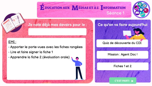 EMI séance 1 : découverte du CDI