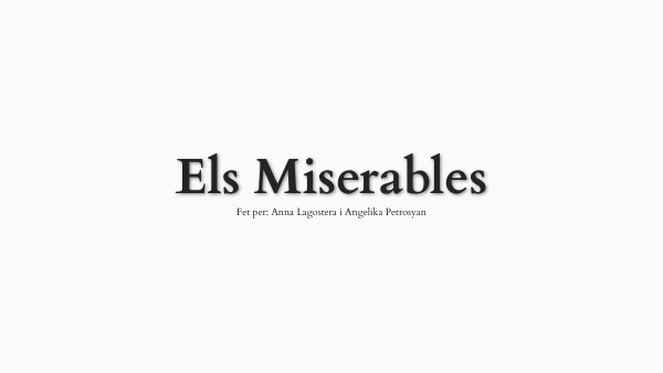ELS MISERABLES