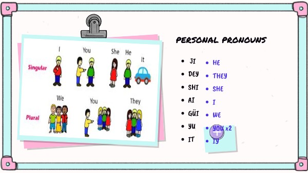 Personal pronouns