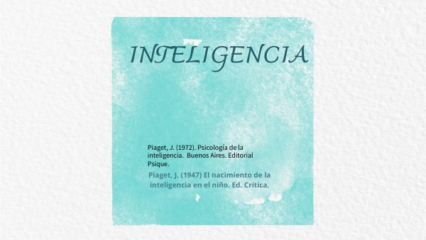 Desarrollo de la inteligencia-estadios | Genially