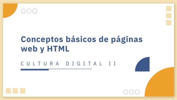 Conceptos básicos de páginas web y HTML | Genially