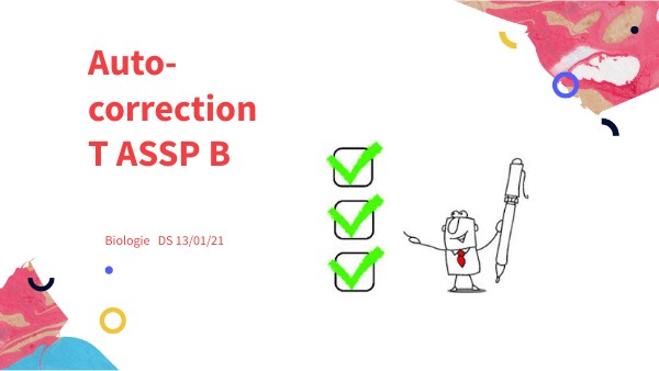 Biologie, auto-correction
