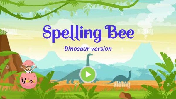 Spelling bee dinosaur | Genially