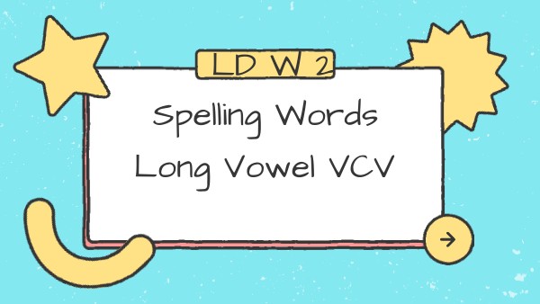 LD Week 2 Spelling Words | Genially