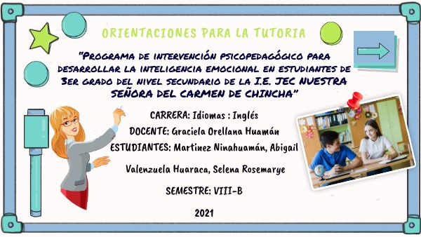 “Programa de intervención psicopedagógico para desarrollar la intelige ...