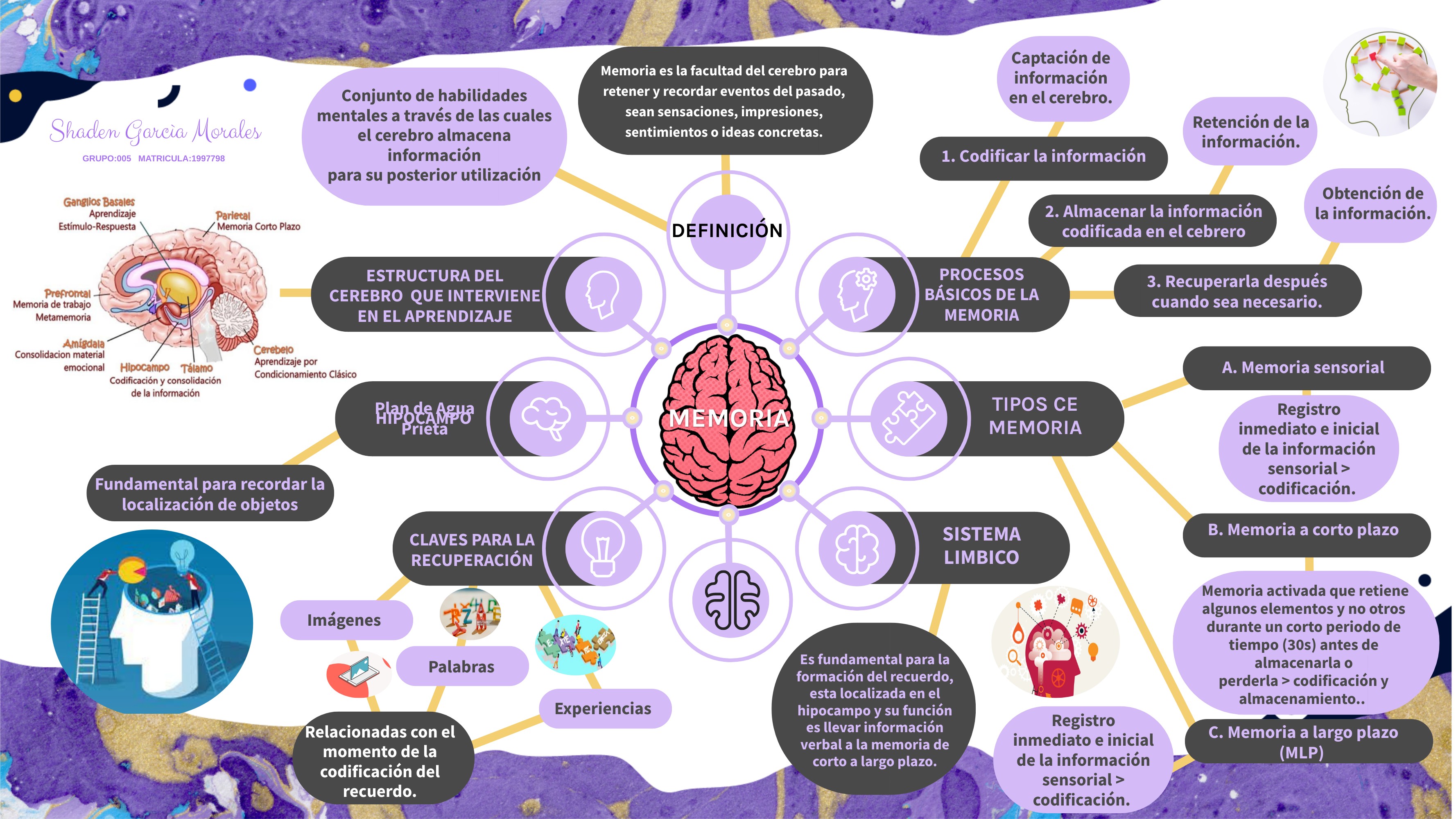 Mapa mental del tema Memoria | Genially