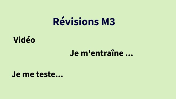 Révisions M3 | Genially