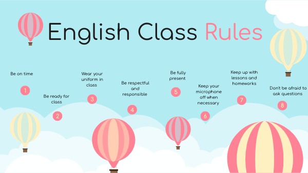 English class Rules cecyte 25