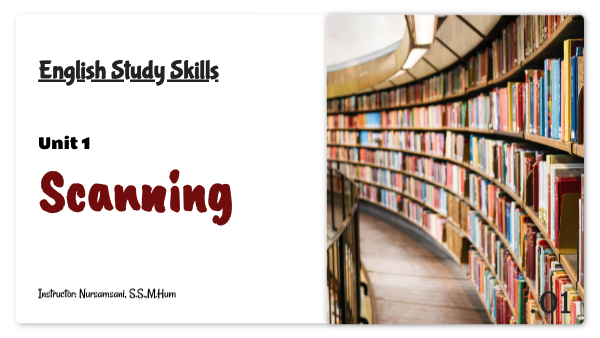 Scanning Skill | Genially