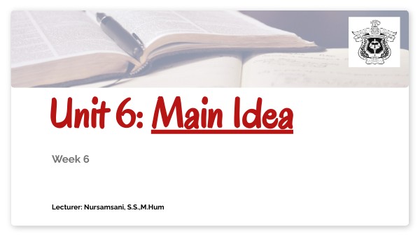 MAIN IDEA | Genially