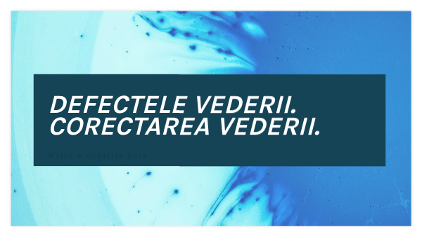 Defectele vederii | Genially