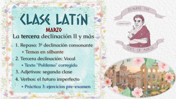 Clases marzo latín 4º