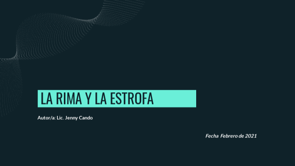 LA RIMA Y LA ESTROFA | Genially