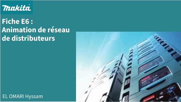 Fiche E6 Makita | Genially